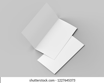 Open Fold Leaflet Dl Format Mock Stock Illustration 1227645373 ...
