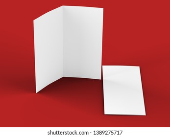Open Fold Leaflet Dl Format Mock 스톡 일러스트 1389275717 | Shutterstock