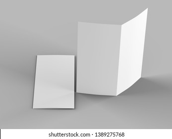 Leaflet Folded Dl Format Mock 3d 스톡 일러스트 1457113832 | Shutterstock