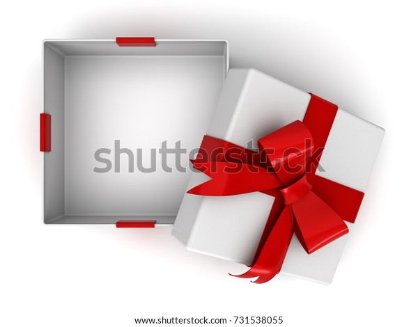 Open Gift Box Present Box Red Stock Illustration 731538055