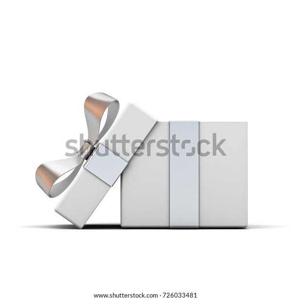 Open Gift Box Present Box Silver Stock Illustration 726033481