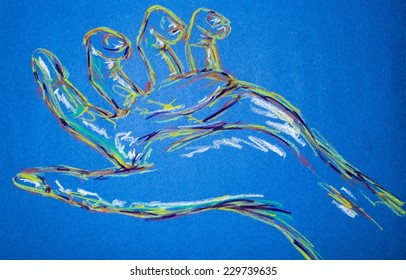 Open Hand Drawing Stock Illustration 229739635 | Shutterstock