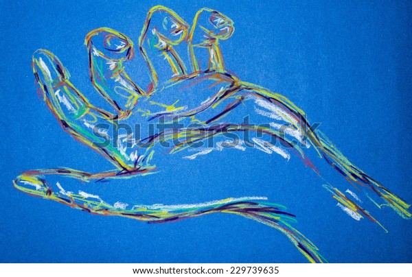 Open Hand Drawing Stock Illustration 229739635 | Shutterstock