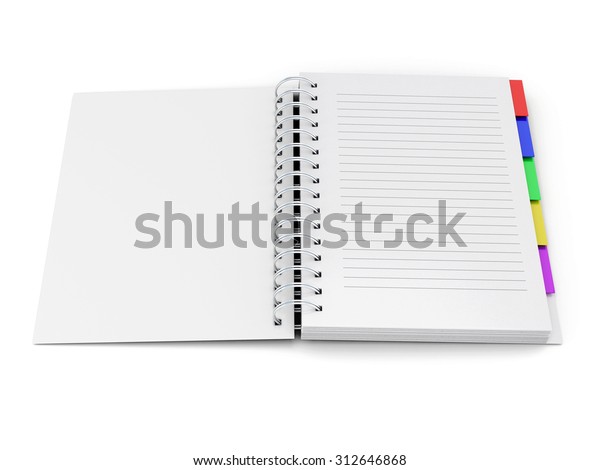 Open Notebook Tabs On Spring Isolated Stock Illustration 312646868 ...