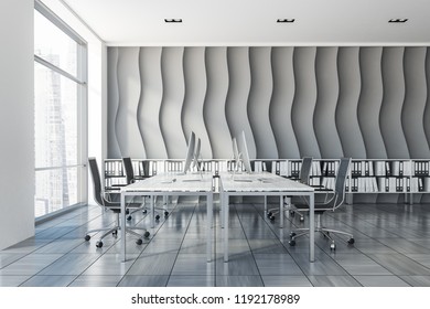 Open Plan Office Interior Wave Pattern Stock Illustration 1192178989 ...