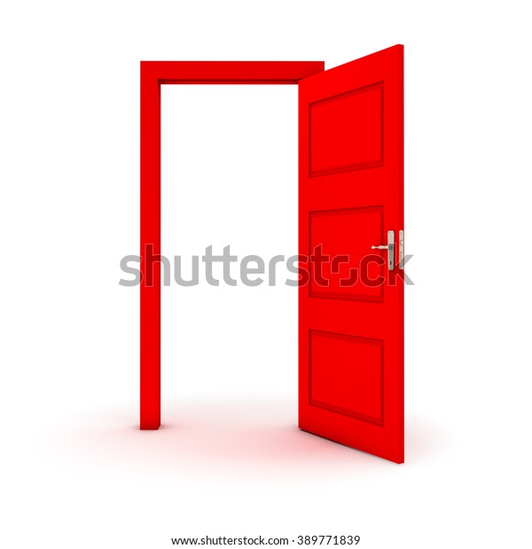 Open Red Door Stock Illustration 389771839 | Shutterstock