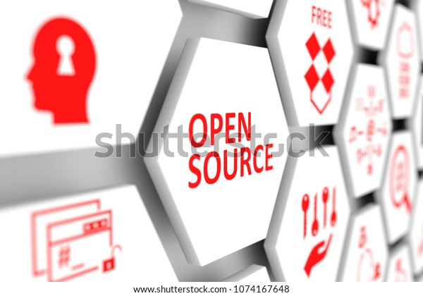 Open Source Concept Cell Blurred Background Stock Illustration ...