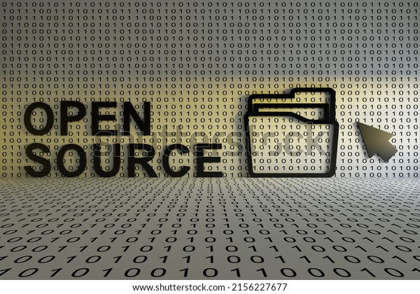 Open Source Concept Text Sunlight 3d Stock Illustration 2156227677 ...