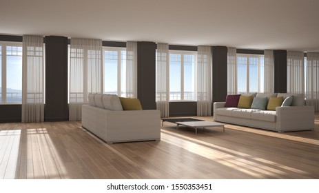 Open Space Sofa Interior Design Modern Stock Illustration 1554397244 ...