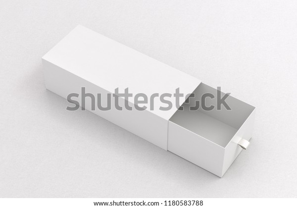 Open White Blank Empty Long Box Stock Illustration 1180583788 ...