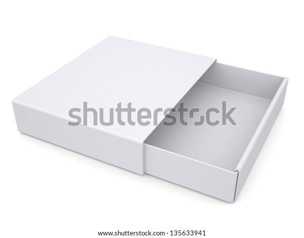 Open White Box Isolated Render On Stock Illustration 135633941