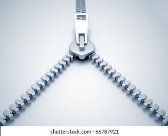 Open Zipper This 3d Render Illustration Stock Illustration 66787921 ...