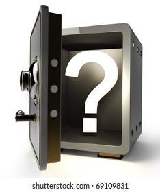 Opened Safe Question Mark Isolated On Stock Illustration 69109831 ...