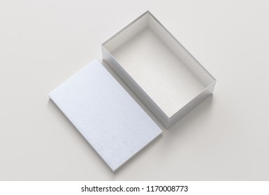 Opened Silver Shoe Box Container On Stock Illustration 1170008773 ...