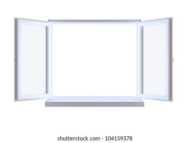 Opened Window Isolated On White Background Stock Illustration 104159378 ...