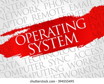 Operating System Word Cloud Concept Stock Illustration 394555495 ...