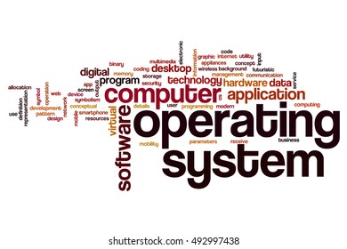 Operating System Word Cloud Concept Stock Illustration 492997438 ...