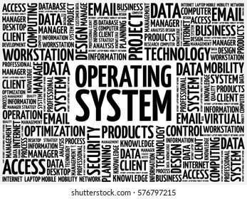 Operating System Word Cloud Concept Stock Illustration 576797215 ...