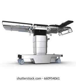 Operating Table On White 3d Illustration Stock Illustration 660954061 ...
