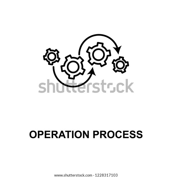 Operation Process Line Icon Stock Illustration 1228317103