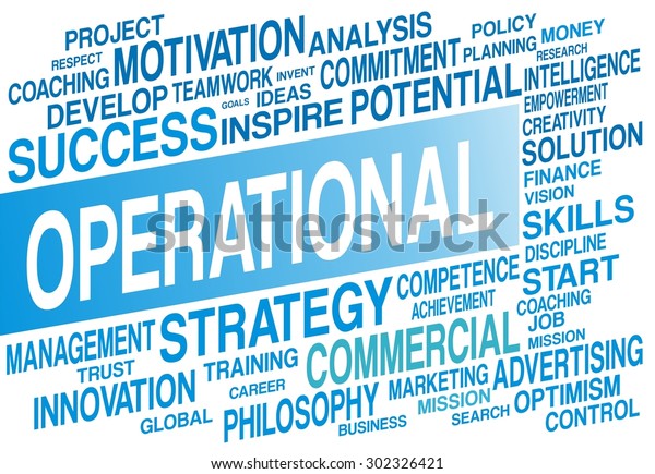Operational Word Cloud Concept Blue Color Stock Illustration 302326421 ...