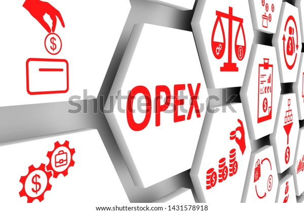 Opex Concept Cell Background 3d Illustration Stock Illustration ...