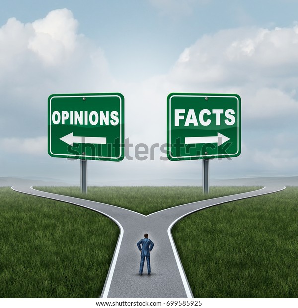 Opinions Facts Dilemma Person Standing Crossroad Stock Illustration ... Opinions Facts Dilemma Person Standing Crossroad Stock Illustration ...