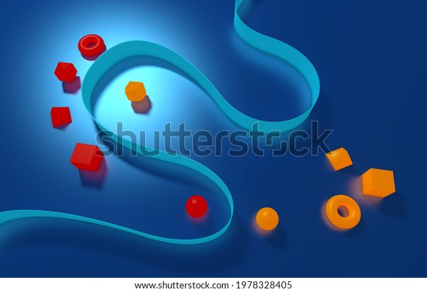 Opposite Different Geometric Shapes Representing Separation Stock ...