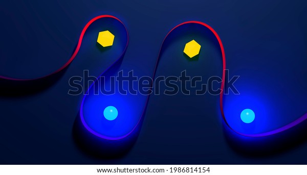 Opposite Different Geometric Shapes Representing Separation Stock ...