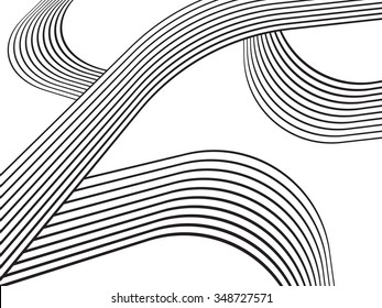 Optical Effect Mobius Wave Stripe Design Stock Vector (Royalty Free ...