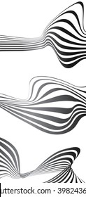 Optical Effect Mobius Wave Stripe Design Stock Vector (Royalty Free ...