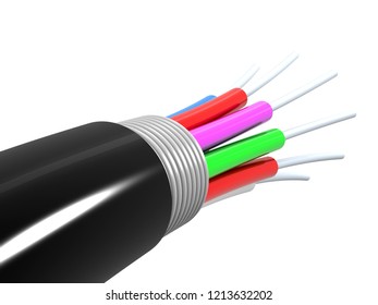 Optical Fiber Cable 3d Render Stock Illustration 1213632202 | Shutterstock