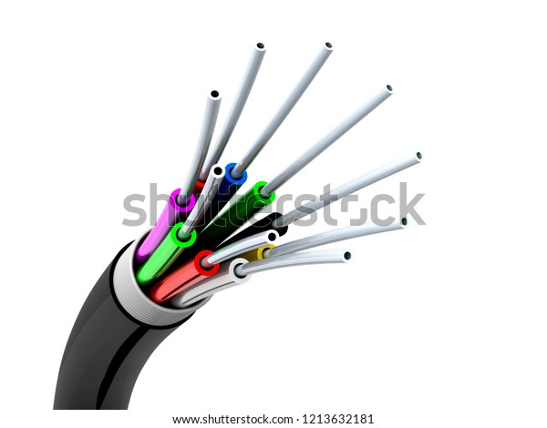 Optical Fiber Cable 3d Render Stock Illustration 1213632181