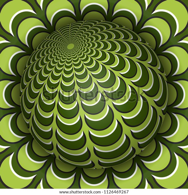 Optical Illusion Bitmap Illustration Sphere Soaring Stock Illustration ...