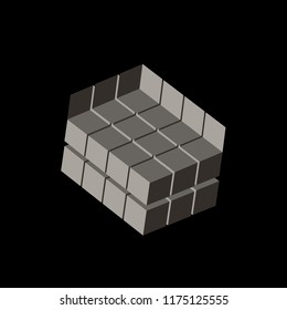 Optical Illusion Geometric Block Structure Background Stock ...