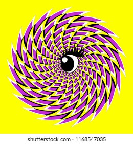 Optical Illusion Movement Executed Form Big Stok İllüstrasyon ...