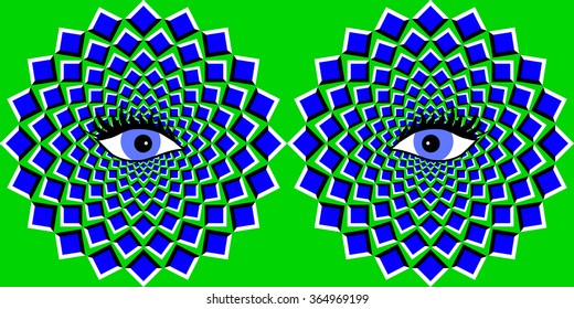 Optical Illusion Movement Executed Form Big Stock Illustration ...