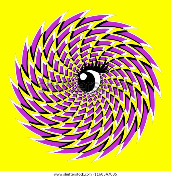 Optical Illusion Movement Executed Form Big Stok İllüstrasyon ...