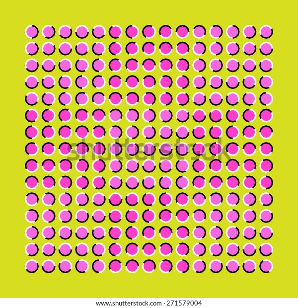Optical Illusion Movement Executed Form Fluctuating Stock Illustration ...