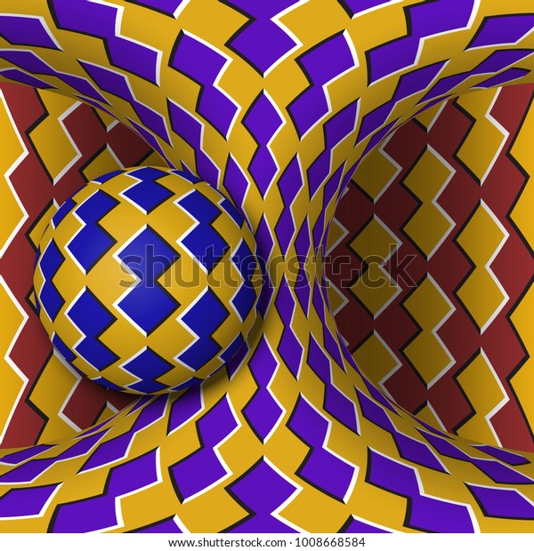 Optical Motion Illusion Bitmap Illustration Sphere Stock Illustration ...