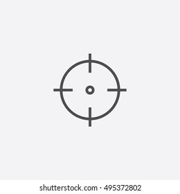 Optical Sight Target Outline Thin Flat Stock Illustration 528837910