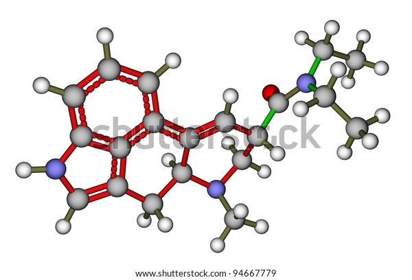 Optimized Molecular Structure Psychedelic Drug Lsd Stock Illustration ...