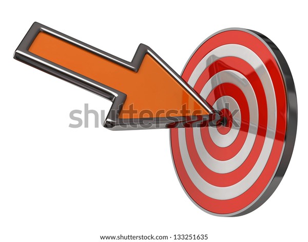 Orange Arrow Target Stock Illustration 133251635