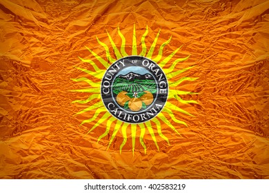 Orange County California Flag On Fabric Stock Photo 291894455 ...