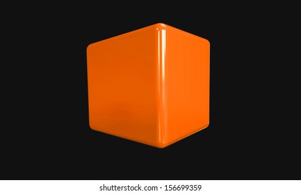 3d Vector Model Orange Cube Isolated: vector de stock (libre de ...