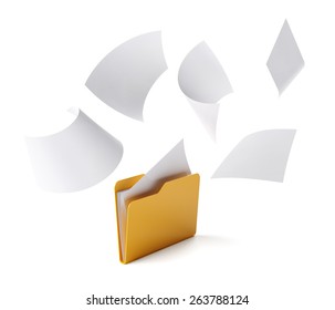 906 Folder flying papers Images, Stock Photos & Vectors | Shutterstock