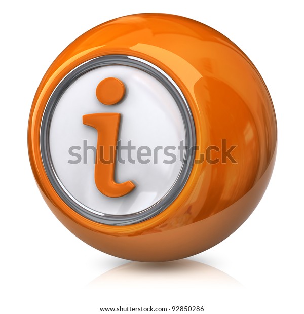 Orange Information Icon Stock Illustration 92850286