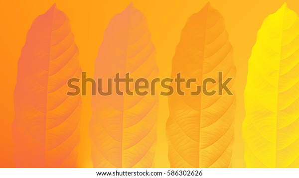 Orange Leaf Background Wallpaper Stock Illustration 586302626 ...