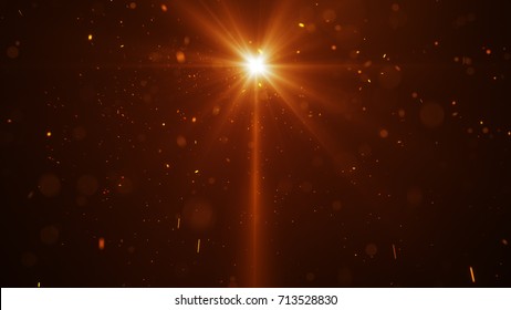 Orange Light Glow Particles Computer Generated Stock Illustration ...