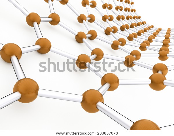 Orange Molecular Cell Structure Rendered Stock Illustration 233857078 ...